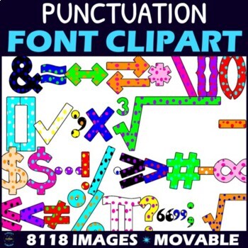 Spotted Punctuation Font Clipart - with Spanish Accents | TeachShare