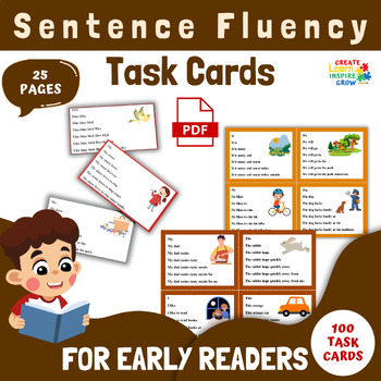 1st 2nd Grade Phonics Reading Fluency- Sentence Reading - Fluency Task ...