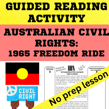 Civil Rights Australian History Freedom Ride 1965 Guided reading ...