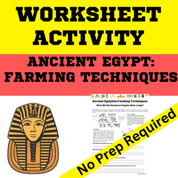 Ancient Egyptian Farming Techniques worksheet activities, slidesdeck ...