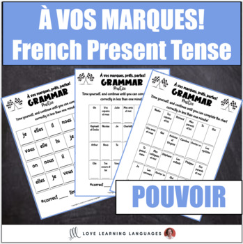 French Verb Pouvoir Present Tense Conjugation Review Activity - À vos ...