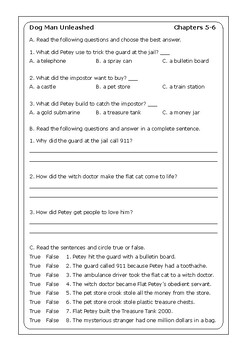 Dog Man Unleashed (Book #2) worksheets | TeachShare