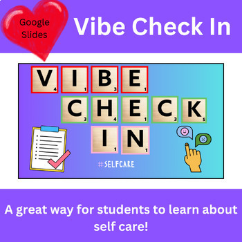 SEL Vibe Check-in Self care Activity | TeachShare