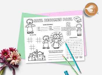 Saul Becomes Paul, Bible Story Activity Sheet, Sunday School | TeachShare