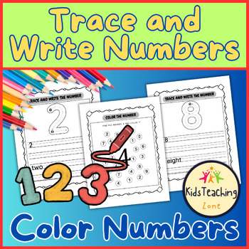 Trace And Write Numbers | Find And Color Numbers | Handwriting Digits ...
