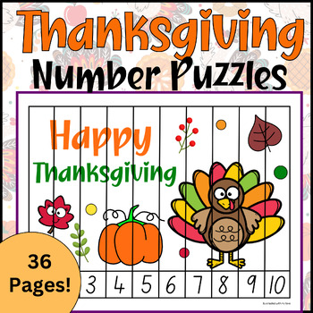 Thanksgiving Sequence Number Puzzles Math Ordering Numbers Activity ...