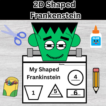 Frankenstein 2D shape craft/ Halloween 2D shape craft | TeachShare