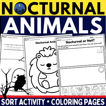 Nocturnal animal sort Nocturnal animals Coloring pages Words Writing ...