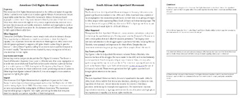 Compare and Contrast US Civil Rights and South African Anti-Apartheid ...