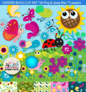 Spring Garden Bugs Clipart {by Aifactory digital clip art} | TeachShare