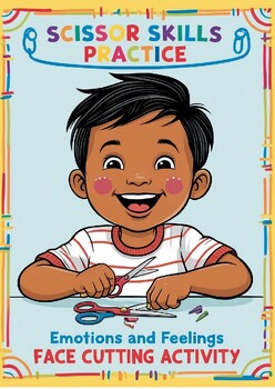 Scissor Skills Practice: Funny Emotions and Feelings Face Cutting ...