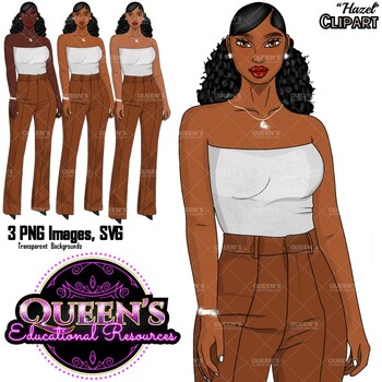 Adult Clipart, African American Woman Clipart, Woman Clipart, Lady ...