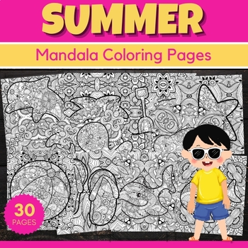 Summer Mandala Coloring Pages - End of the year World Oceans Day ...