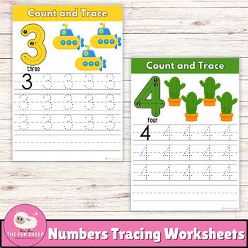 Numbers Tracing Worksheets | Learning Numbers Preschool Handwriting ...