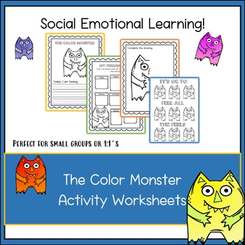 The Color Monster Feeling Activities, 3rd, Social Emotional Learning ...