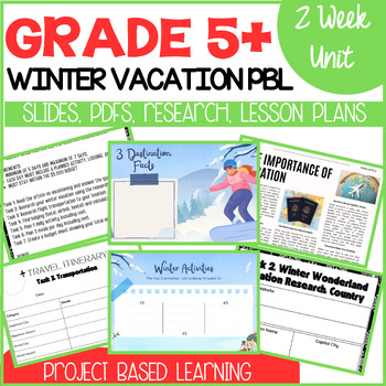 Winter Christmas Math, ELA Vacation PBL: A Low-Prep Project for Grades ...