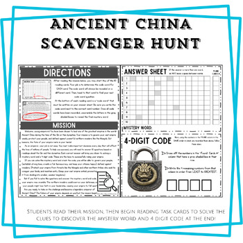 Ancient China Scavenger Hunt (No Prep!) | TeachShare