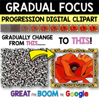 Museum Art Gradual Focus Progression Digital Clip Art RED POPPY Georgia ...