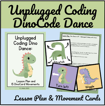 Unplugged Coding Dino Dance Lesson Plans, Printable Movement Cards ...