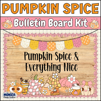 Pumpkin Spice Bulletin Board Kit Pumpkin Patch Fall Pastel Classroom ...