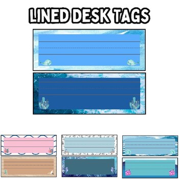 Ocean Classroom Decor: Student Desk Name Tags Eight Ocean Editable Name ...