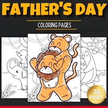 Printable Fathers day Animals Coloring Pages Sheets - Fun June ...