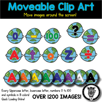 Thematic Moveable Clip Art Letters & Numbers - Planet Four | TeachShare