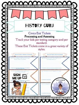 Civics EOC Exit Tickets {History Guru} | TeachShare