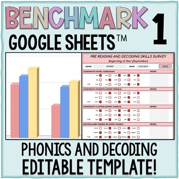 Phonics and Decoding Editable Benchmark 1 Assessment in Google Sheets ...