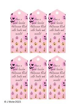 Halloween Printable Gift Tags for Students - Treat Tags from Teachers ...
