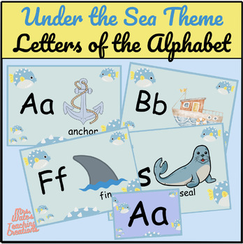 Ocean Theme Classroom Decor and ABC Alphabet Poster Display Resource ...