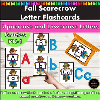 Fall Scarecrow Uppercase & Lowercase Letter Flashcards for Letter ...
