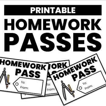 Printable Homework Passes | TeachShare