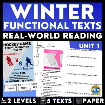 Winter Functional Texts 1 - Real-World Reading & Comprehension ...