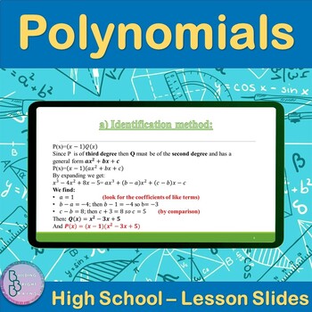 Polynomials | High School Math PowerPoint Lesson Slides | TeachShare