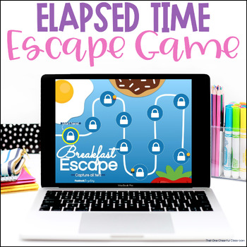 3rd Grade Elapsed Time Word Problems Digital No Prep Escape Game Review ...