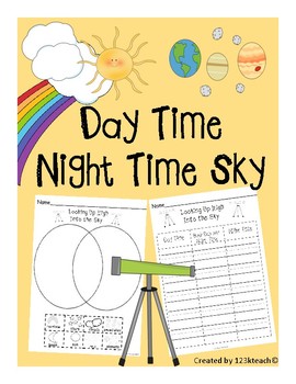 Day and Night Time Sky, Cut-And-Paste, Venn Diagram, Writing ...
