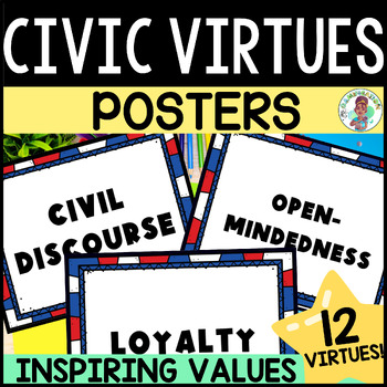 Civic Virtues Posters and Bonus Activities for Upper Elementary Build ...