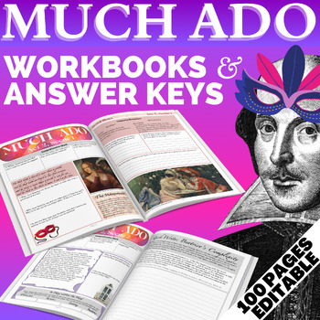 Much Ado About Nothing STUDENT WORKBOOKS: Engaging Worksheets & Answer ...