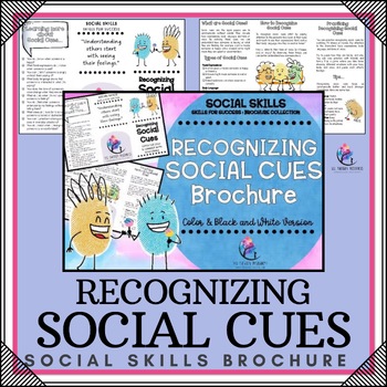RECOGNIZING SOCIAL CUES BROCHURE I Social Skills, SEL & Executive ...