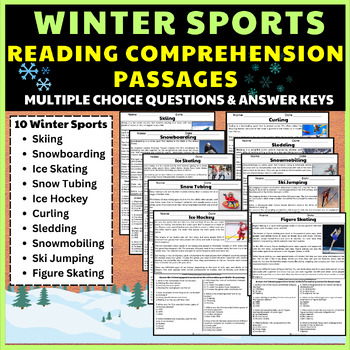 Winter Sports Reading Comprehension Passages with Multiple Choice ...