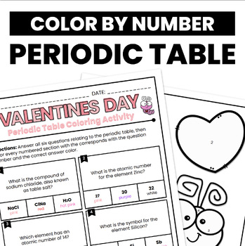 Valentines Day – Periodic Table of Elements Coloring Activity | TeachShare