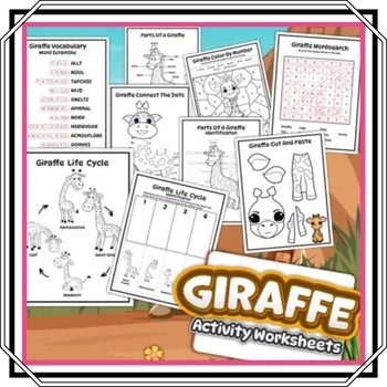 GIRAFFE INVESTIGATION ACTIVITY SET - Educational Worksheets and Crafts ...