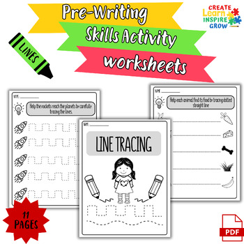 Pre-Writing Practice Fine Motor Skills tracing lines preschool PreK ...