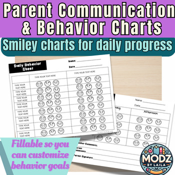 Smiley face behavior chart editable behavior chart behavior chart ...
