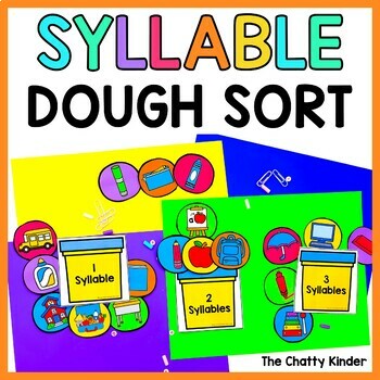 Syllable Sorting Activity - Kindergarten Back to School Literacy Center ...
