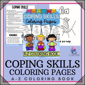 COPING SKILLS Coloring Book - Alphabet A-Z SEL School Counselor ...