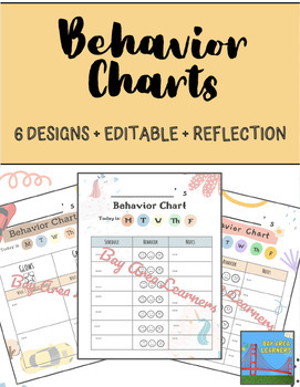 Daily + Weekly Behavior Charts | 6 Editable Designs | EDITABLE ...