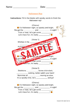Halloween Language Activities Packet | No Prep Speech Therapy ...