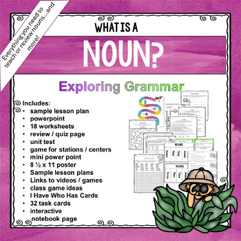 Identifying Nouns - Complete Unit with Lessons, Worksheets, Activities ...